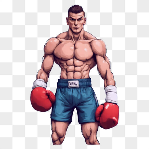 Download Muscular Animated Boxer Cartoons Online - Creative Fabrica