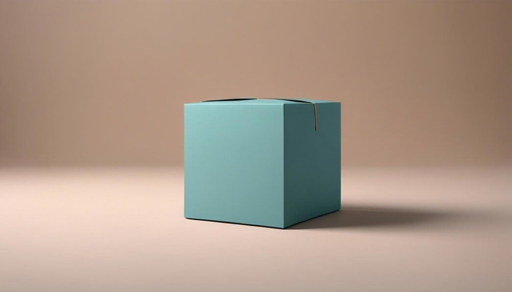 Download Minimalist Teal Box on Neutral Background Mockups Online ...