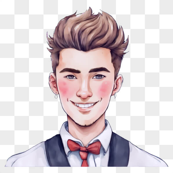 Download Cheerful Young Man in Formal Attire Cartoons Online - Creative ...