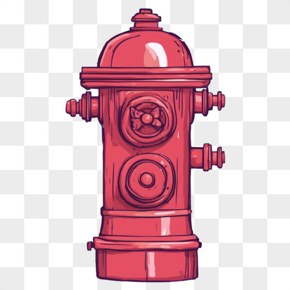Download Bright Red Fire Hydrant Cartoons Online - Creative Fabrica