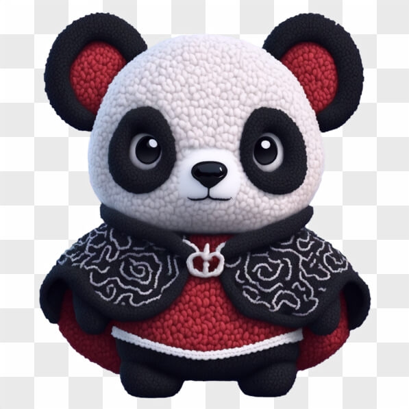 Download Stylized Panda Character in Regal Outfit Cartoons Online ...