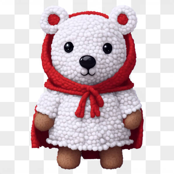 Download Cute Polar Bear Character in Red Hood Cartoons Online ...