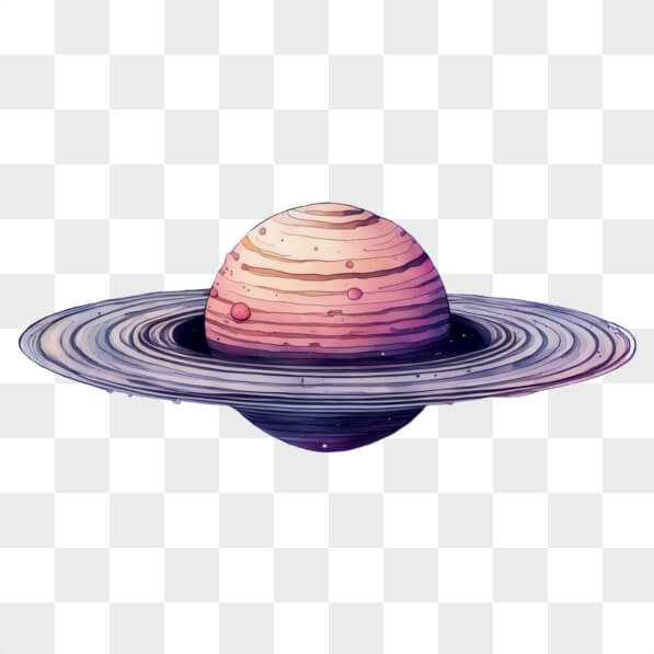 Download Illustration of Saturn with rings in dreamy colors Cartoons ...