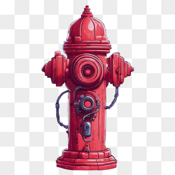 Download Stylized Red Fire Hydrant Cartoons Online - Creative Fabrica