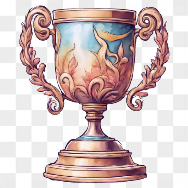 Descarga Copa de Trofeo Ornamental con Diseños Florales Cartoons En ...