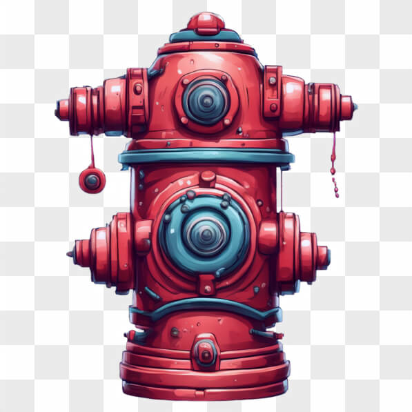 Download Cartoonish Red Fire Hydrant Cartoons Online - Creative Fabrica