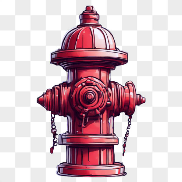 Download Bright Red Fire Hydrant Cartoons Online - Creative Fabrica