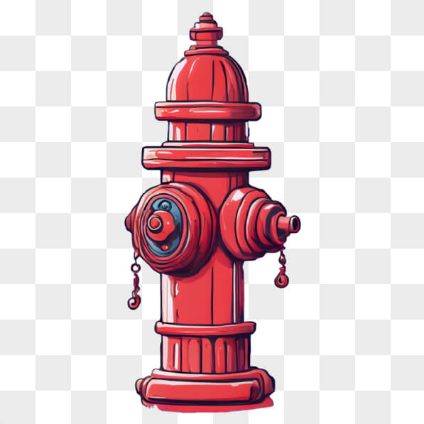Download Bright Red Fire Hydrant Cartoons Online - Creative Fabrica