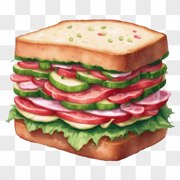 Download Colorful Layered Sandwich Cartoons Online - Creative Fabrica