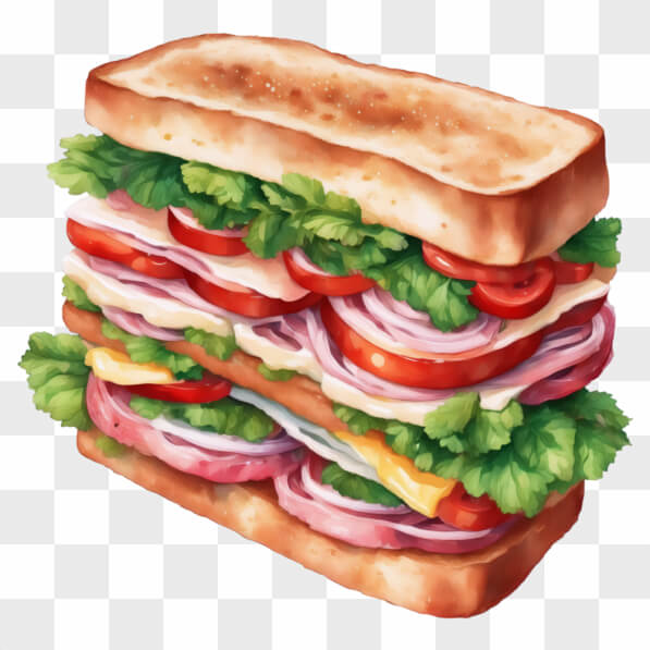 Download Delicious Layered Sandwich Cartoons Online - Creative Fabrica