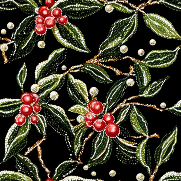Download Festive Holly Pattern Patterns Online - Creative Fabrica