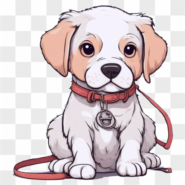 Download Schattige cartoon hond die zit met een lijn Cartoons online op ...