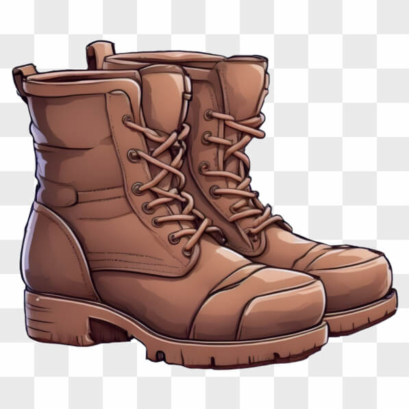 Download Brown Combat Boots Cartoons Online - Creative Fabrica