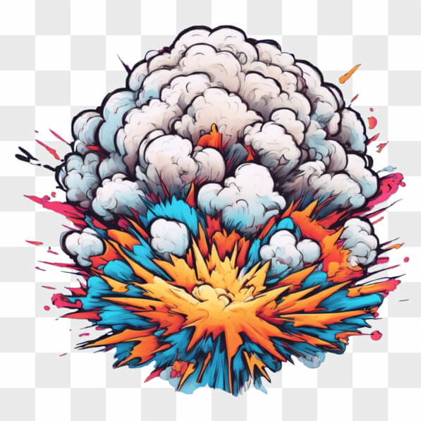Baixe Gráfico de Explosão Vibrante Cartoons - Creative Fabrica