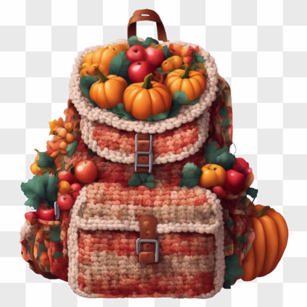 Download Autumn-Themed Backpack Filled with Pumpkins and Apples ...