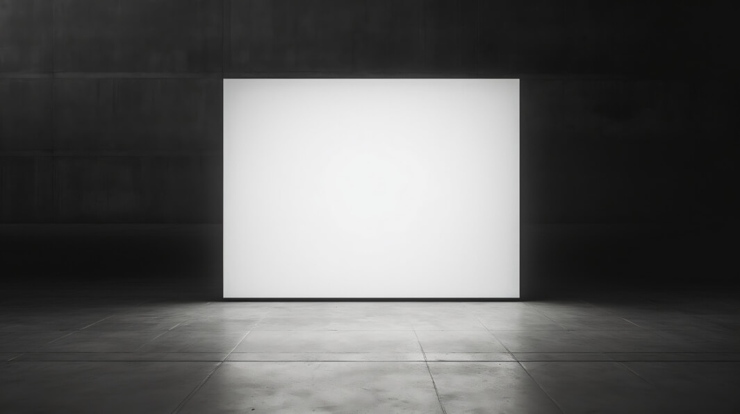 Download Minimalist White Panel Against Dark Background Mockups Online ...
