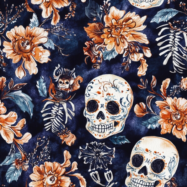 Download Floral Skull Pattern Design Patterns Online - Creative Fabrica