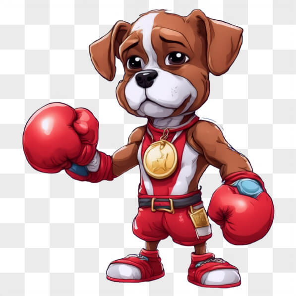 Download Boxer Dog Character in Sports Attire Cartoons Online ...