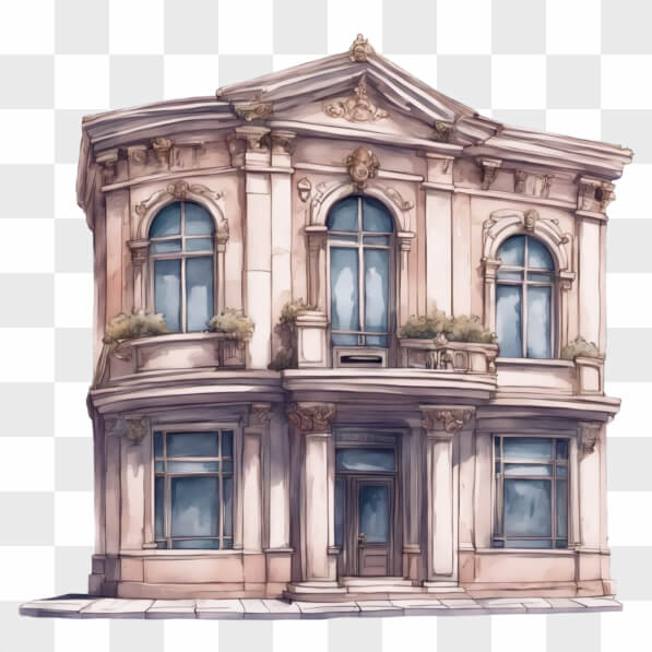Download Elegant Classical Building Cartoons Online - Creative Fabrica
