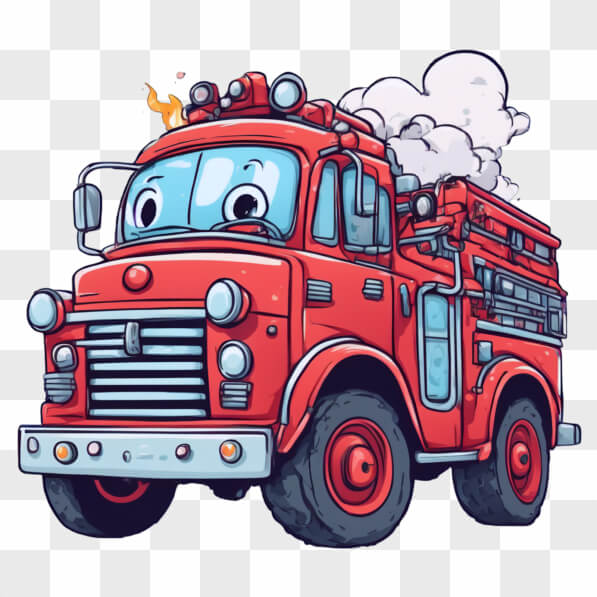 Download Cartoon Fire Truck Cartoons Online - Creative Fabrica