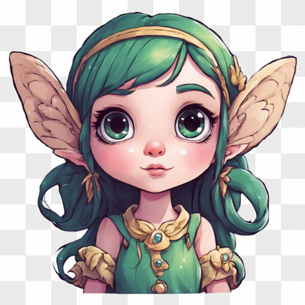 Baixe Personagem de Fada Fantasiosa com Cabelo Verde Cartoons ...