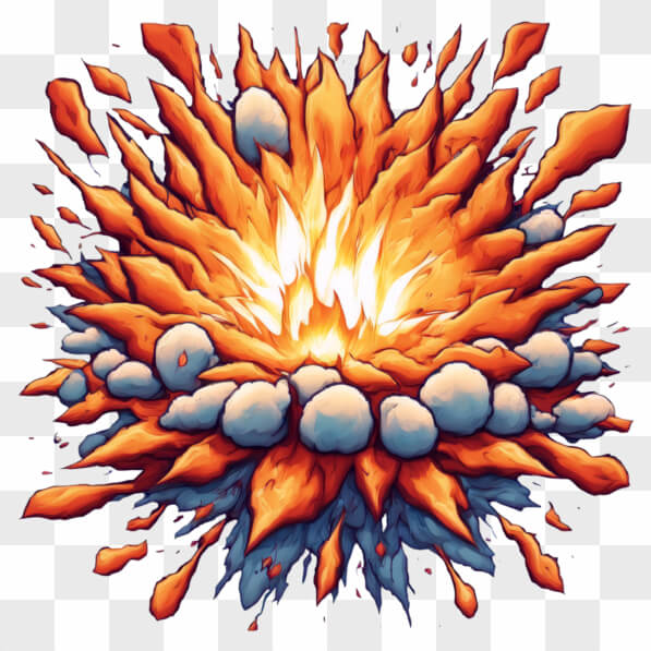 Download Stylized Explosion of Flames and Smoke Cartoons Online ...