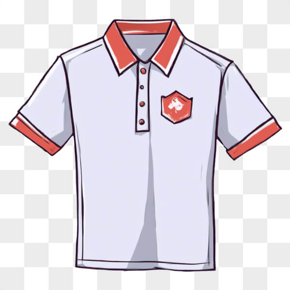 Download Stylish Polo Shirt with Red Accents Cartoons Online - Creative ...