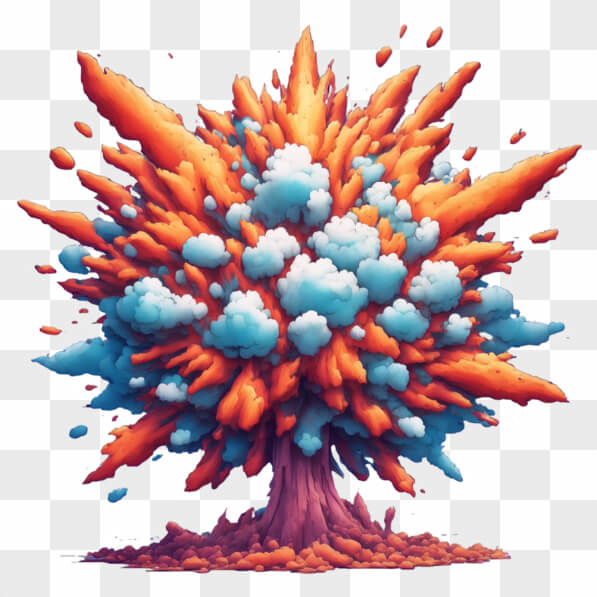 Download Colorful Explosion Tree Cartoons Online - Creative Fabrica