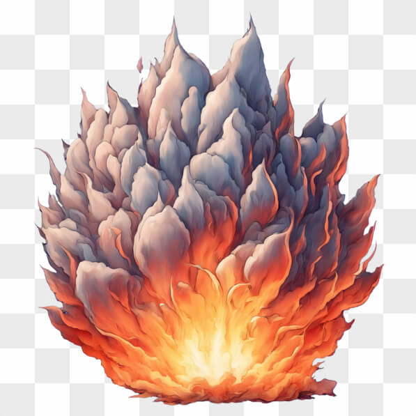 Download Vibrant Explosion with Smoke and Flame Cartoons Online ...