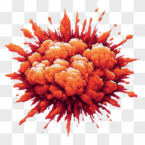 Download Artistic Explosion of Orange and White Clouds Cartoons Online ...