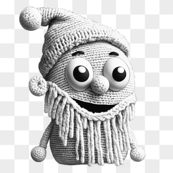 Download Knitted Toy Character with Hat and Beard Sketches Online ...
