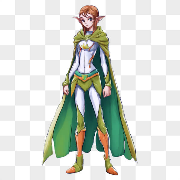 Download Stylized Elf Character in Heroic Pose Cartoons Online ...