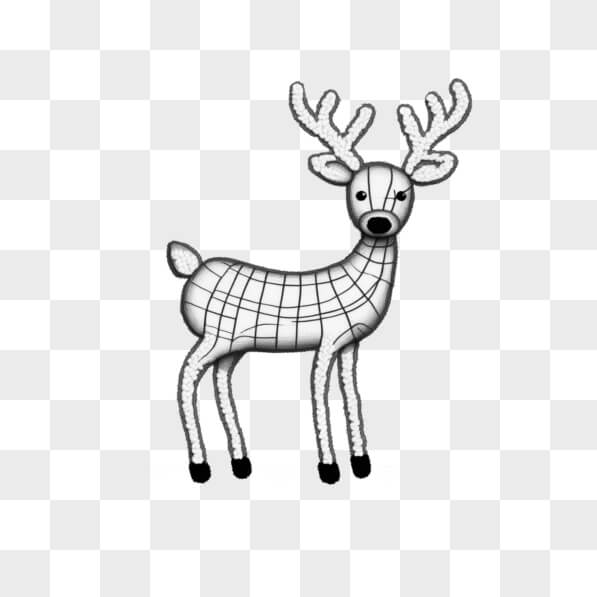 Download Stylized Cartoon Deer with Grid Design Sketches Online ...