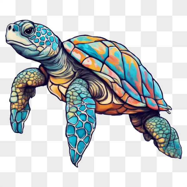 Download Vibrant Sea Turtle Illustration Cartoons Online - Creative Fabrica
