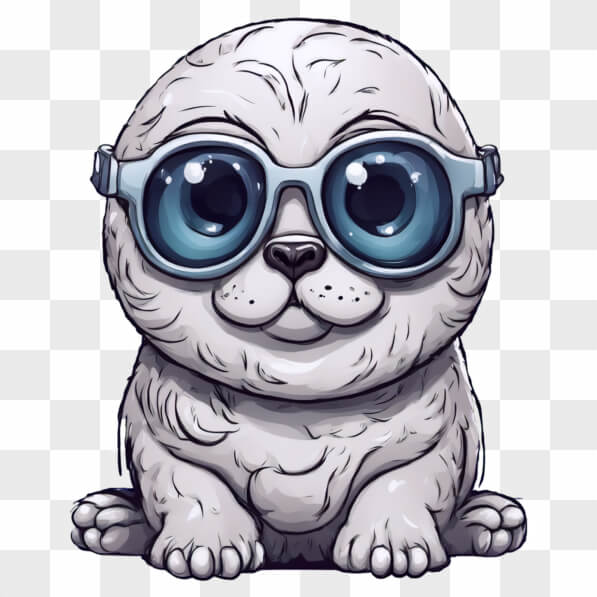 Descarga Foca de dibujo animado linda con gafas de sol Cartoons En ...