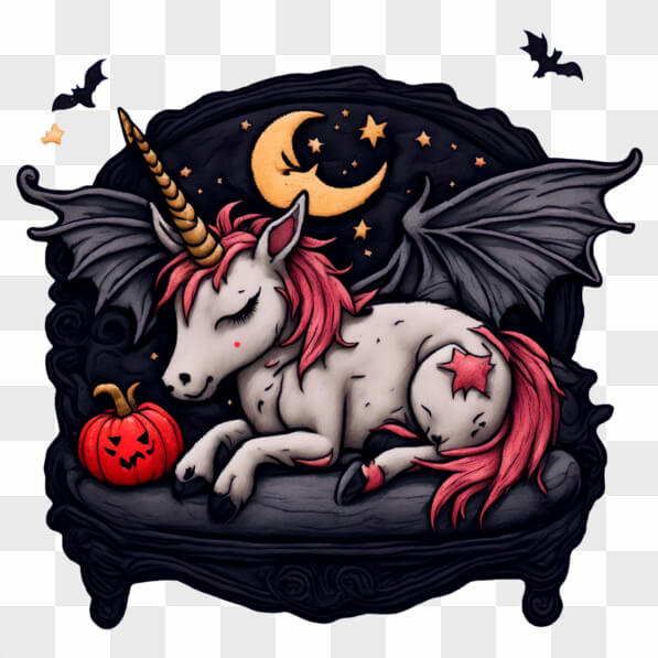 Descarga Unicornio Kawaii con Alas de Murciélago y Calabaza en una ...