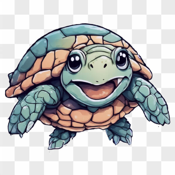 Download Cute Cartoon Turtle with a Bright Smile Cartoons Online ...