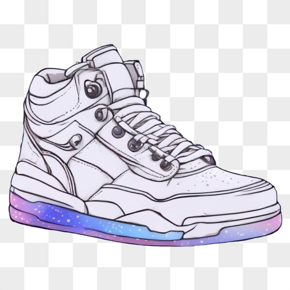 Download Stylized High-Top Sneaker Illustration Cartoons Online ...