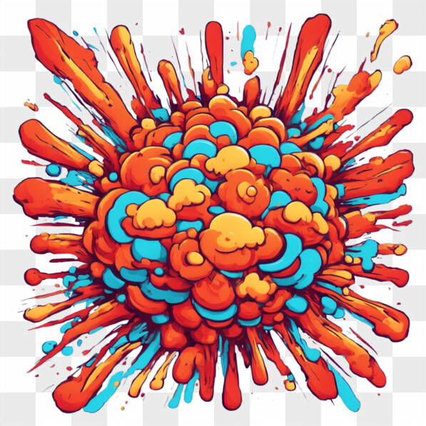 Download Colorful Explosion of Shapes Cartoons Online - Creative Fabrica