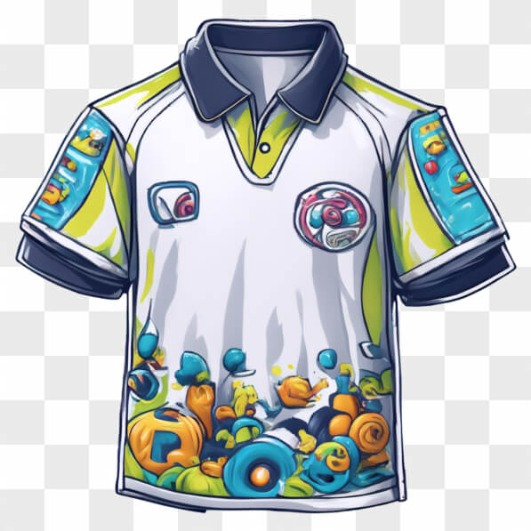 Download Artistic Polo Shirt Design with Colorful Elements Cartoons ...