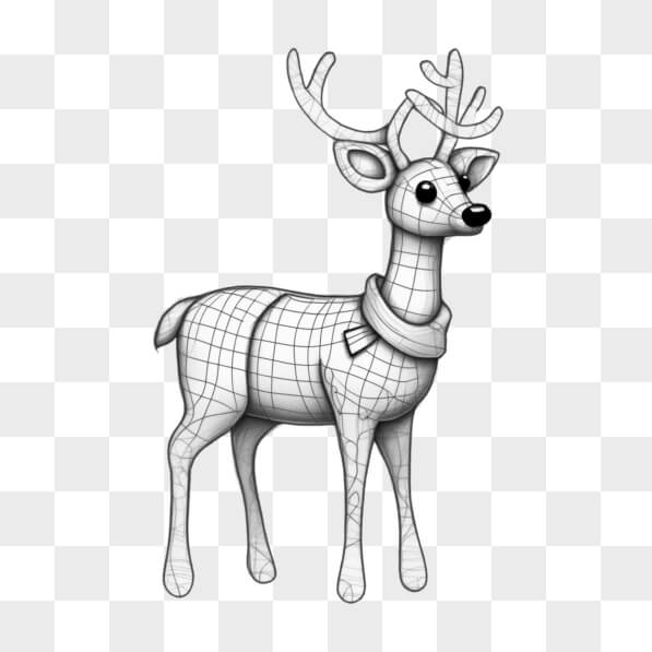 Download Stylized Wireframe Deer Sketches Online - Creative Fabrica