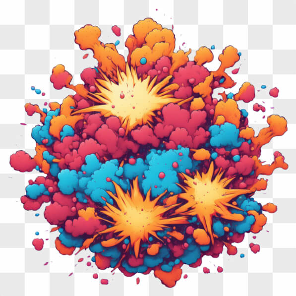 Download Colorful Explosion Illustration Cartoons Online - Creative Fabrica