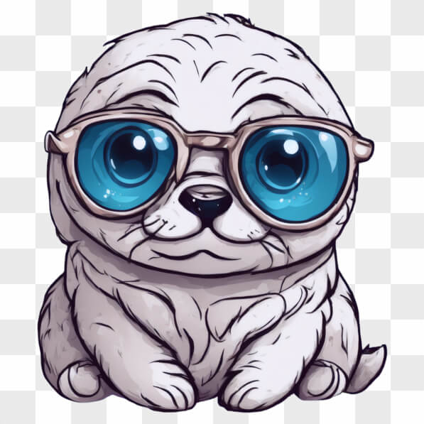 Descarga Foca de dibujos animados adorable con gafas Cartoons En Línea ...