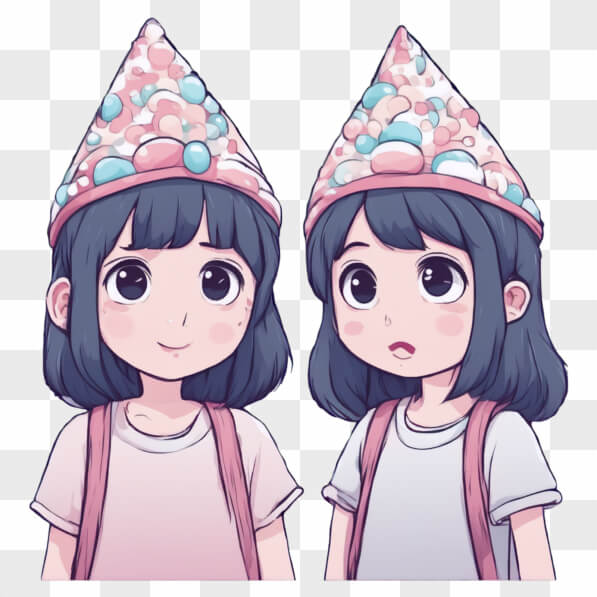 Download Cute animated girl with candy hat Cartoons Online - Creative ...