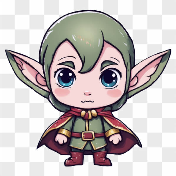 Baixe Personagem Chibi Elfo em Estilo Fantasia Cartoons - Creative Fabrica