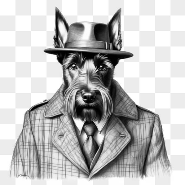 Descarga Ilustración de perro detective Bocetos En Línea - Creative Fabrica