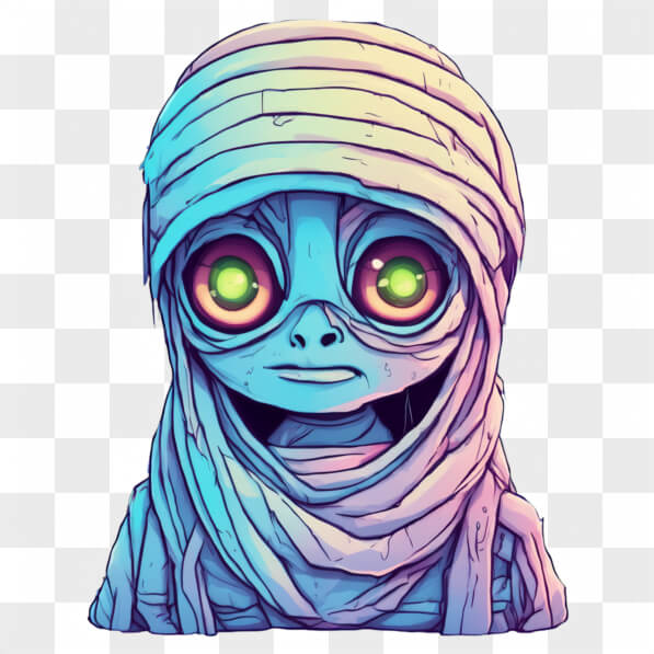 Baixe Personagem de Múmia Estilizado com Olhos Coloridos Cartoons ...