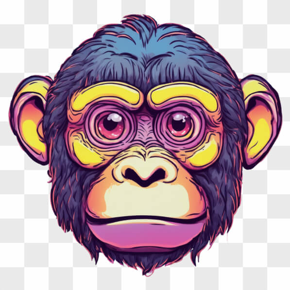 Download Stylized Monkey Face Illustration Cartoons Online - Creative ...