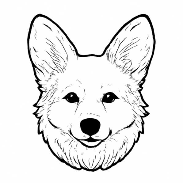 Download Stylized Corgi Illustration Coloring pages Online - Creative ...