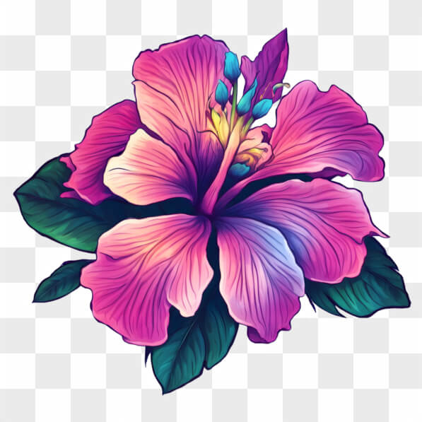 Descarga Flor de hibisco vibrante Cartoons En Línea - Creative Fabrica